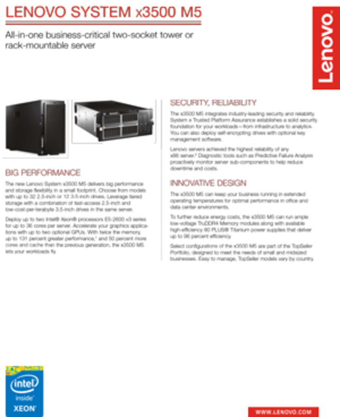 IT - Lenovo - System x Servers | A Listly List
