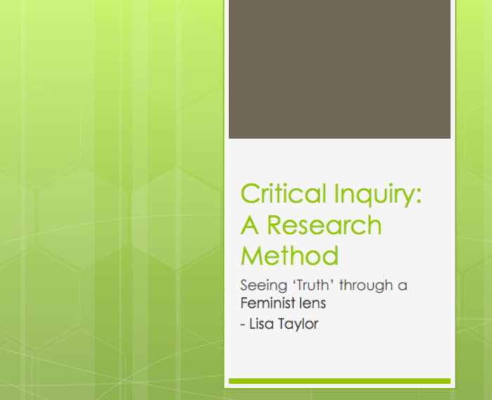 Critical Inquiry for Creative Media - Scholarship and Speculation