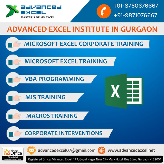 Excel Training in Gurgaon : Advanced Excel Institute | A Listly List